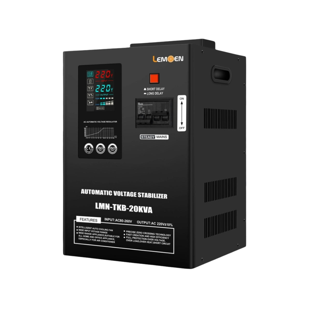 Lemoen 20KVA Single Phase Relay Type Voltage Stabilizer – Crystal ...